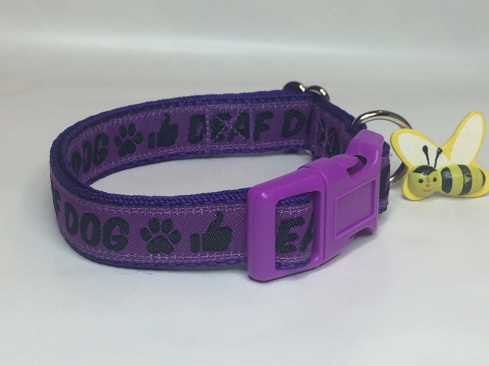Purple Deaf Dog Collar Clip Style Purple Small Medium | Etsy