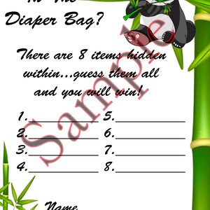 Baby Panda Baby Shower PRINTABLE Games Instant Download 4 Games Baby ...