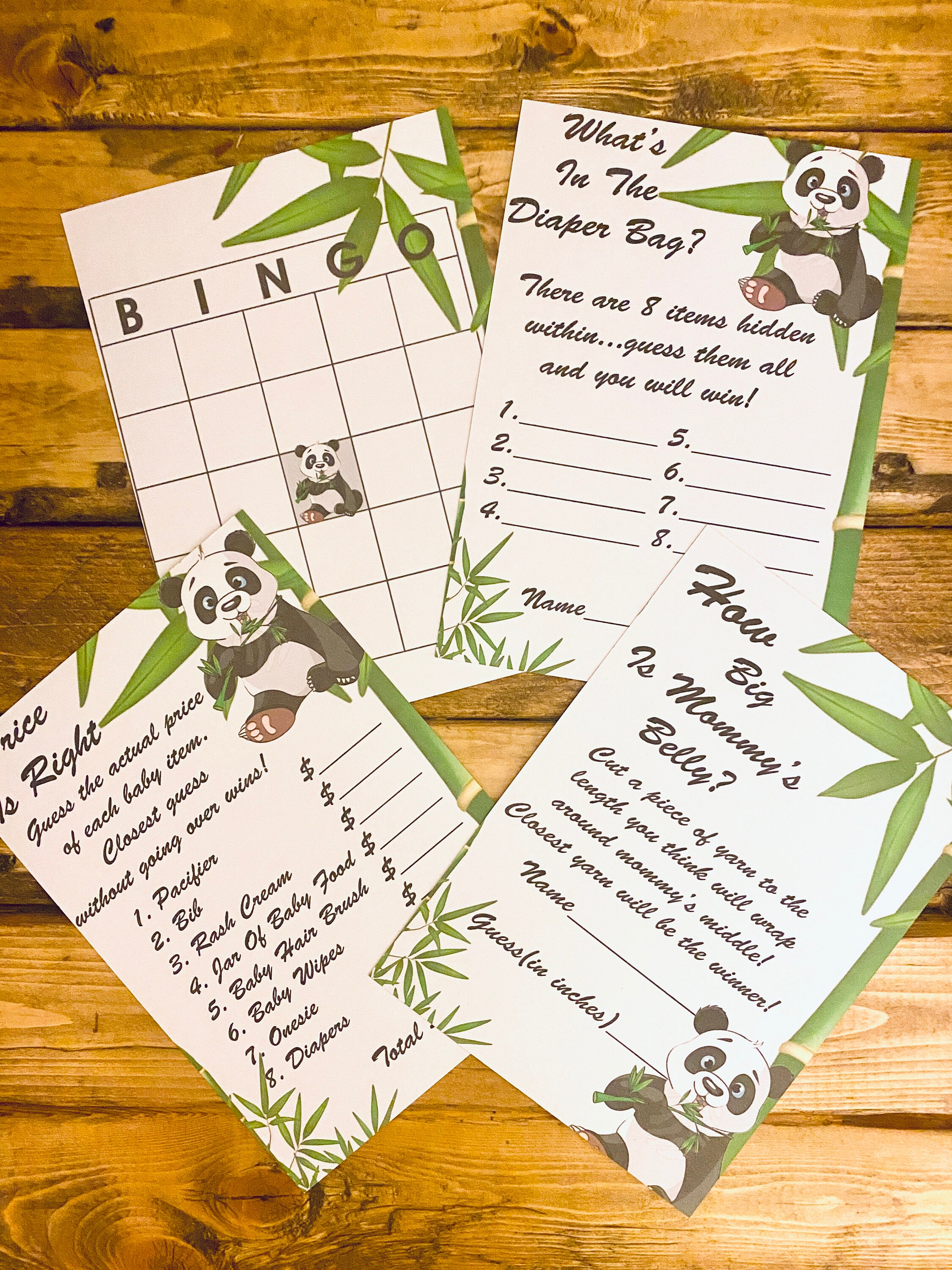 Party Games Baby Panda Shower Game Printable Games Baby Animal Shower ...