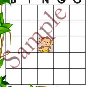 Baby Monkey Baby Shower PRINTABLE Games Instant Download 4 Games Baby ...