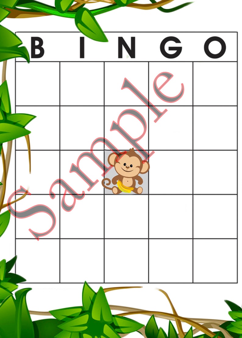 Baby Monkey Baby Shower PRINTABLE Games Instant Download 4 Games Baby ...