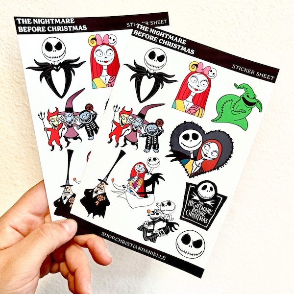 Nightmare Before Christamass Stickers - Etsy