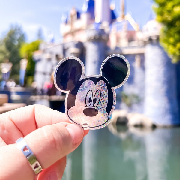 Glitter Mickey Head Stickers - Etsy