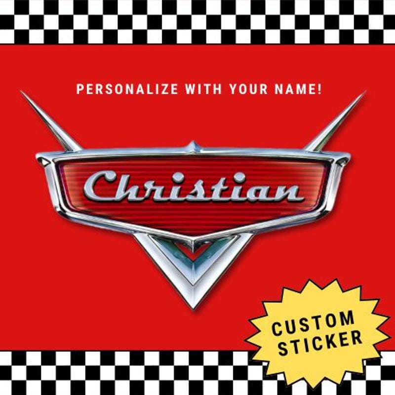 Lightning Mcqueen Name Labels - Etsy