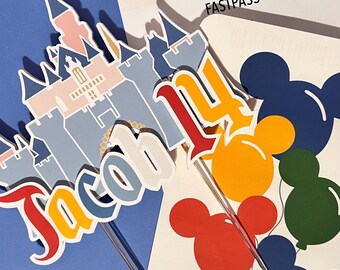 Vintage Disney Cake Topper Banner Disneyland Inspired Birthday ...