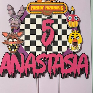 Five Nights at Freddy’s Cake Topper, FNAF Cake Topper, FNAF Party Decor ...
