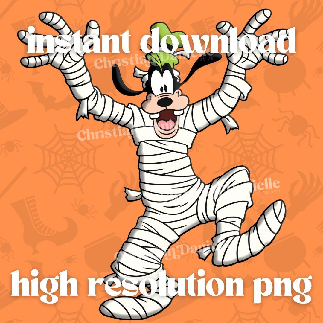 Goofy Mummy Digital Download - High Resolution PNG - Halloween Goofy - Etsy