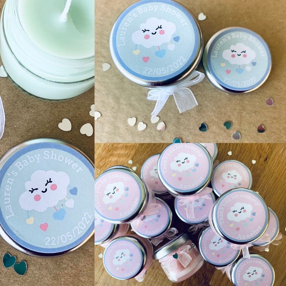 10 Cute cloud baby shower mini candles Baby shower keepsakes, Baby ...