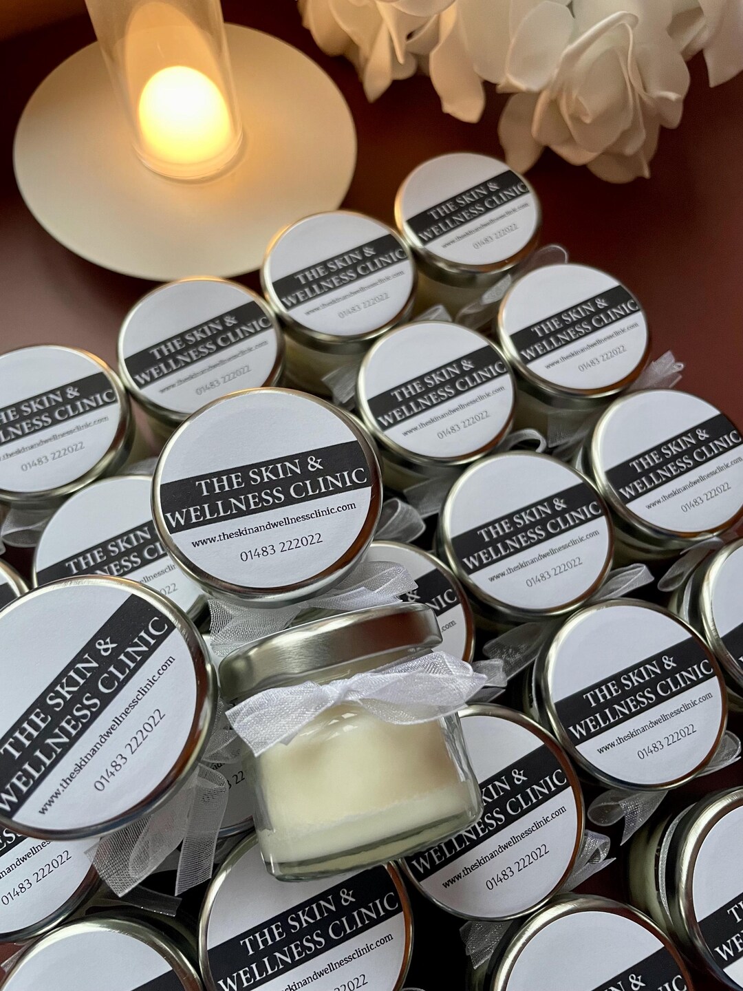 Logo Mini Candles: Business Promotion Gift With Tied Labels - Etsy