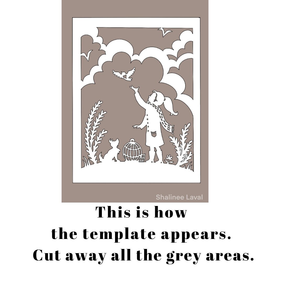 Digital Papercut Templates, Easy DIY, PDF, Goodbye Girl Boy - Etsy