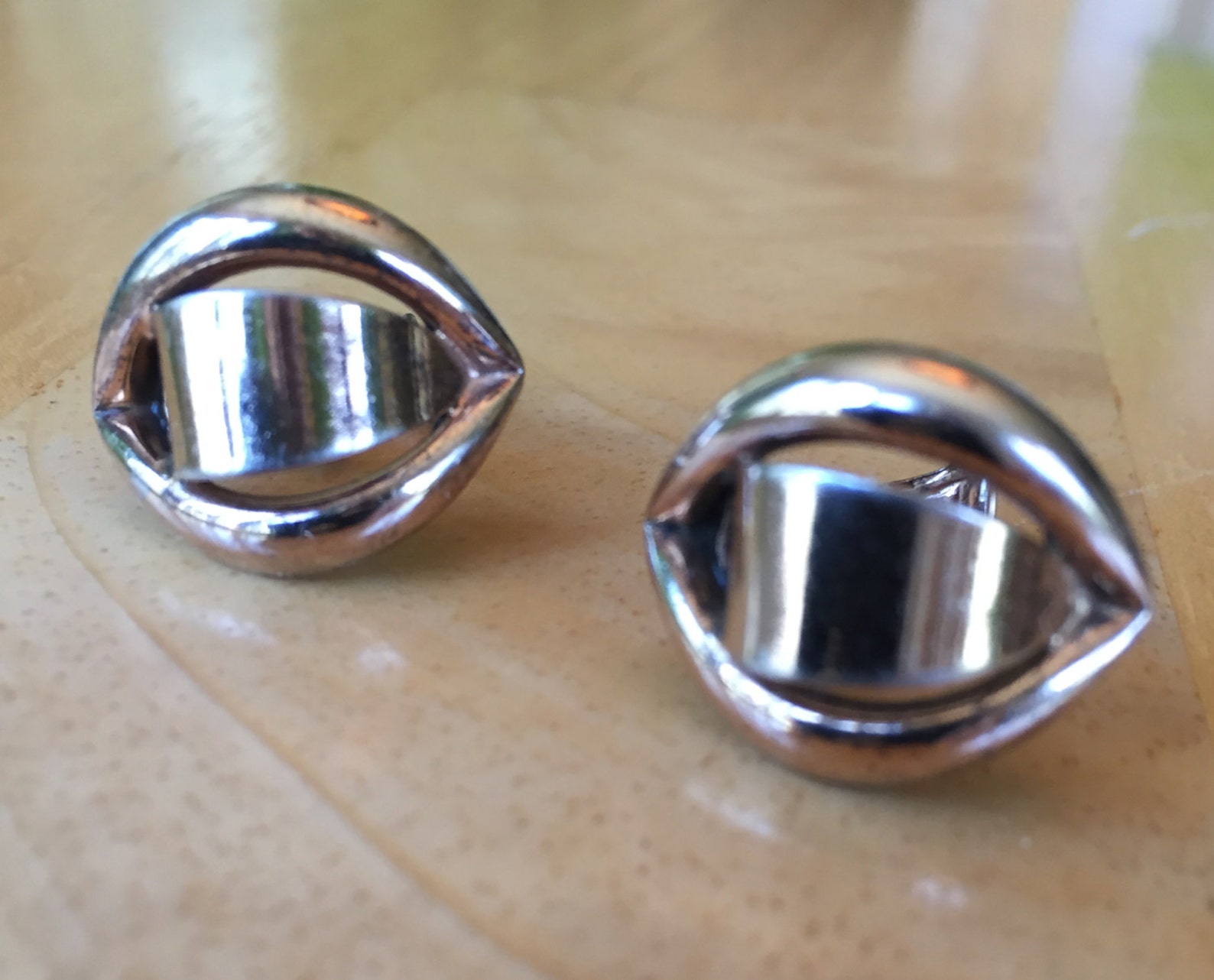 Signed Napier Sterling Silver Modernist Design Clip on Earrings. - Etsy