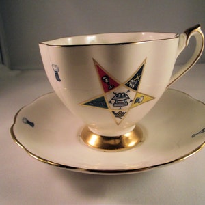 Order of the Eastern Star OES Tea Cup and Saucer by Princess Anne Fine ...