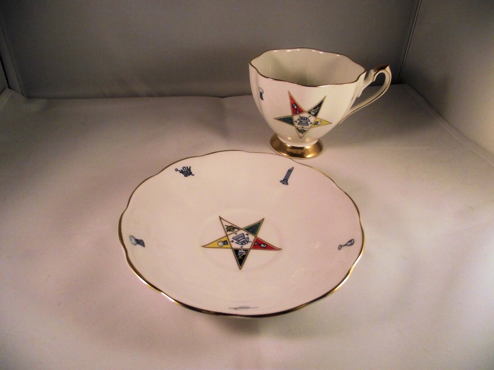 Order of the Eastern Star OES Tea Cup and Saucer by Princess Anne Fine ...