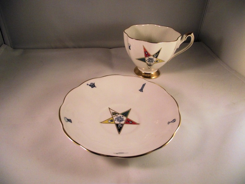 Order of the Eastern Star OES Tea Cup and Saucer by Princess Anne Fine ...