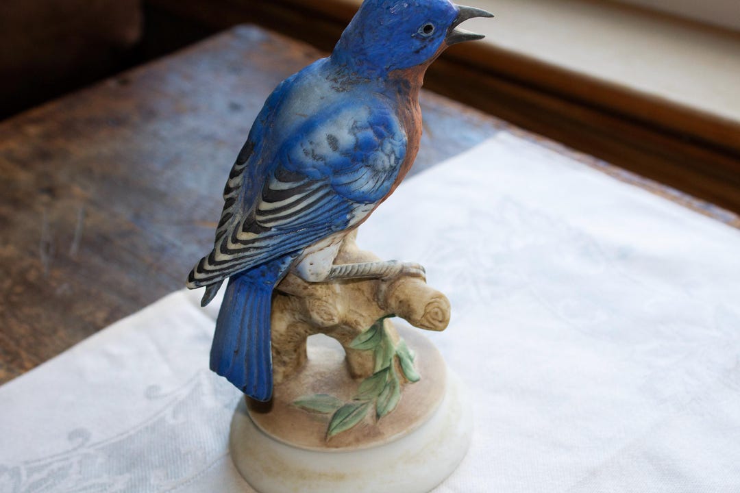 Porcelain Bluebird Collectible Lefton Ceramic Bird Lefton China Hand ...
