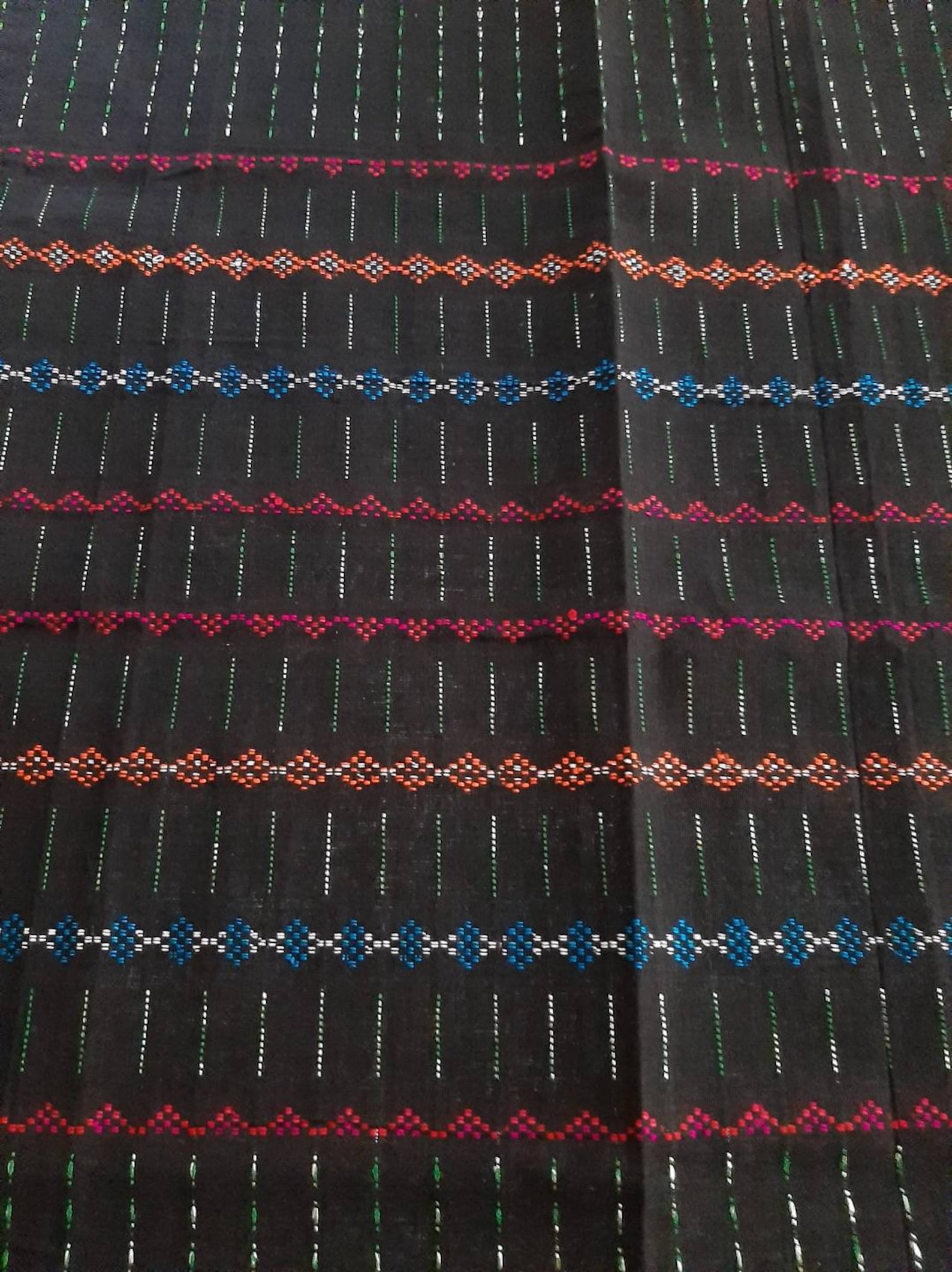 Burmese Black Cotton Longyi or Tube Skirt. Ready to Wear. One Size Fits ...