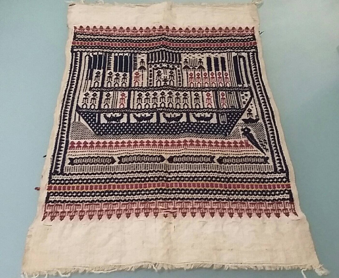 Vintage Tampan Ship Cloth From Sumatra. Supplementary Welt Weaving ...