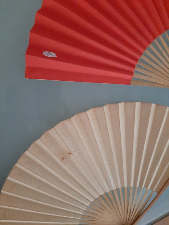 Vintage Chinese Art Deco Folding Fans - Gem
