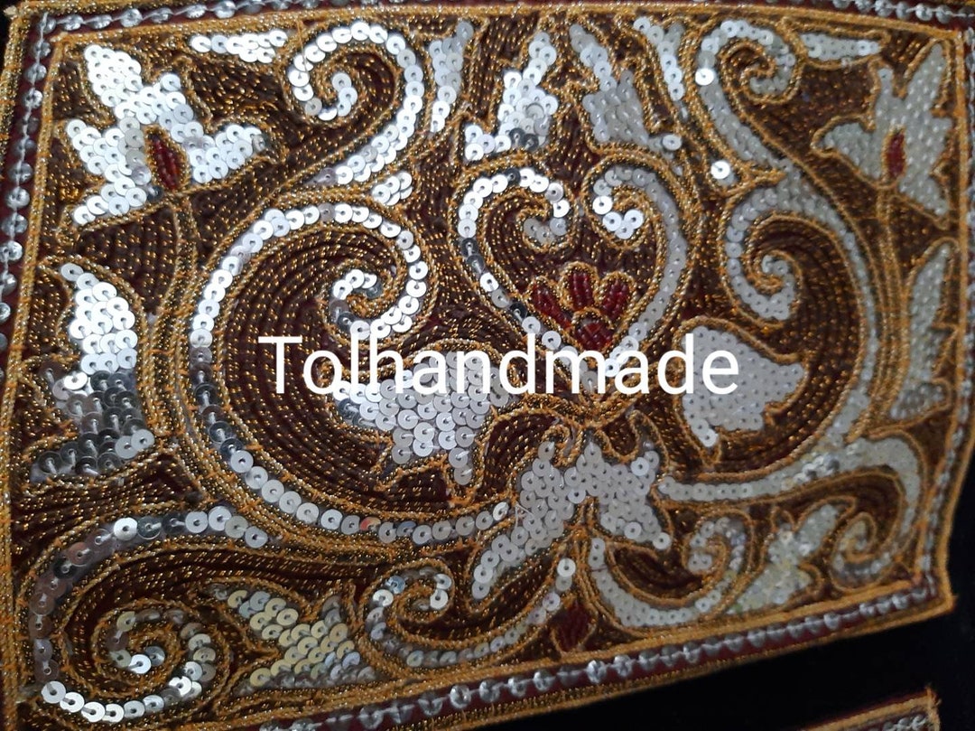 Vintage Burmese Handmade Tapestry, Wall Hung, Beads and Sequins ...