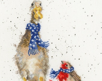 Bothy Threads Christmas Donkey With Robins by Hannah Dale Wrendale ...