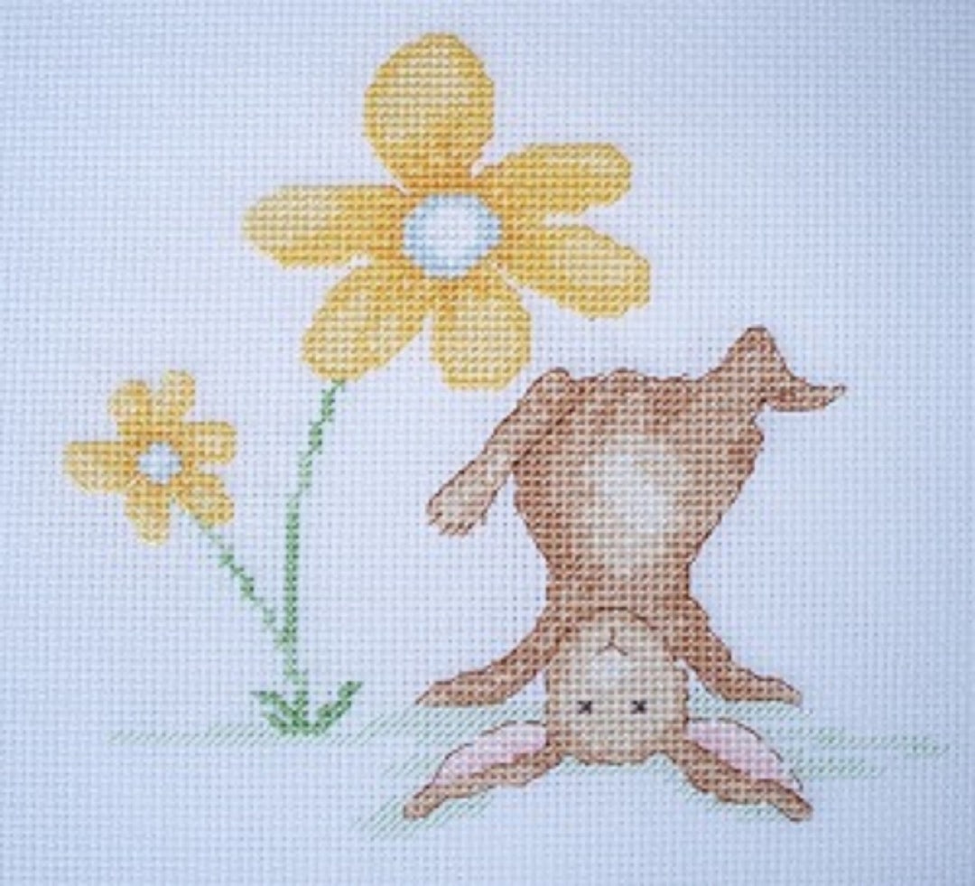 KL135 Bunny Handstand Buttercup Bunny Counted Cross Stitch - Etsy