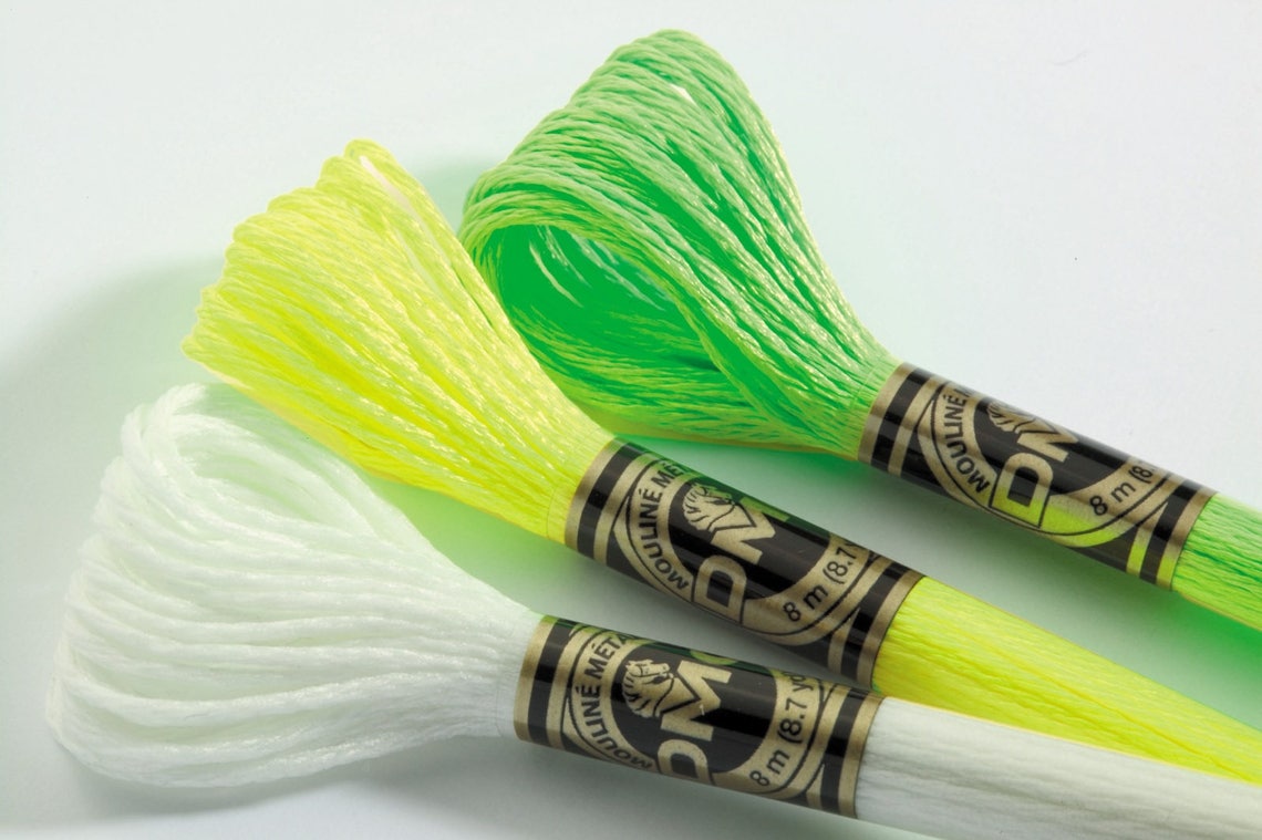 DMC Light Effects Thread Set of 3 Skeins Glow in the Dark - Etsy