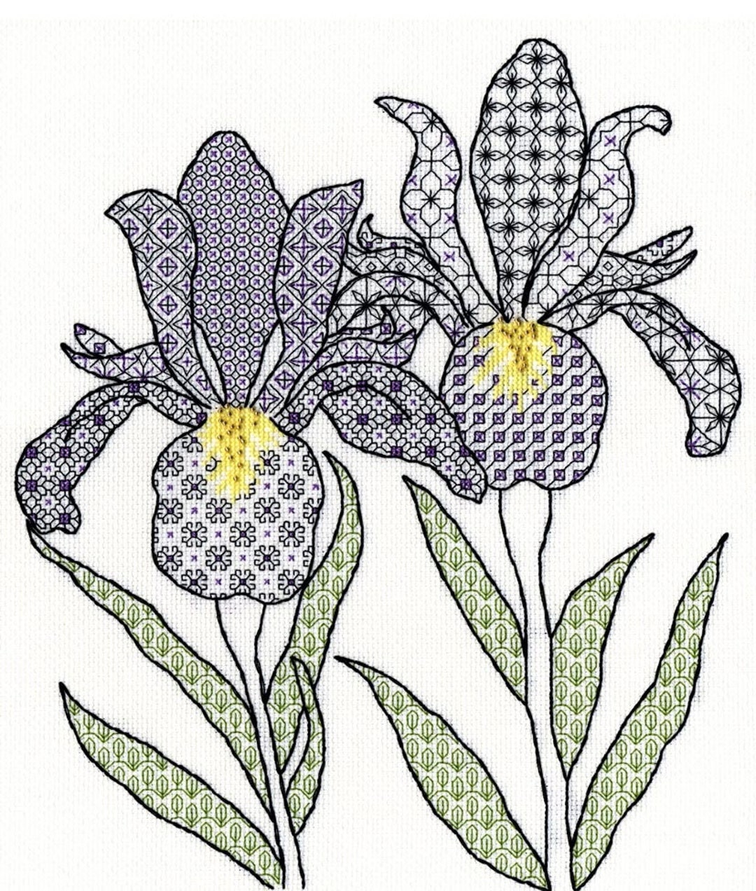 Bothy Threads XBW5 Blackwork Irises Designed by Eleanor Friston - Etsy