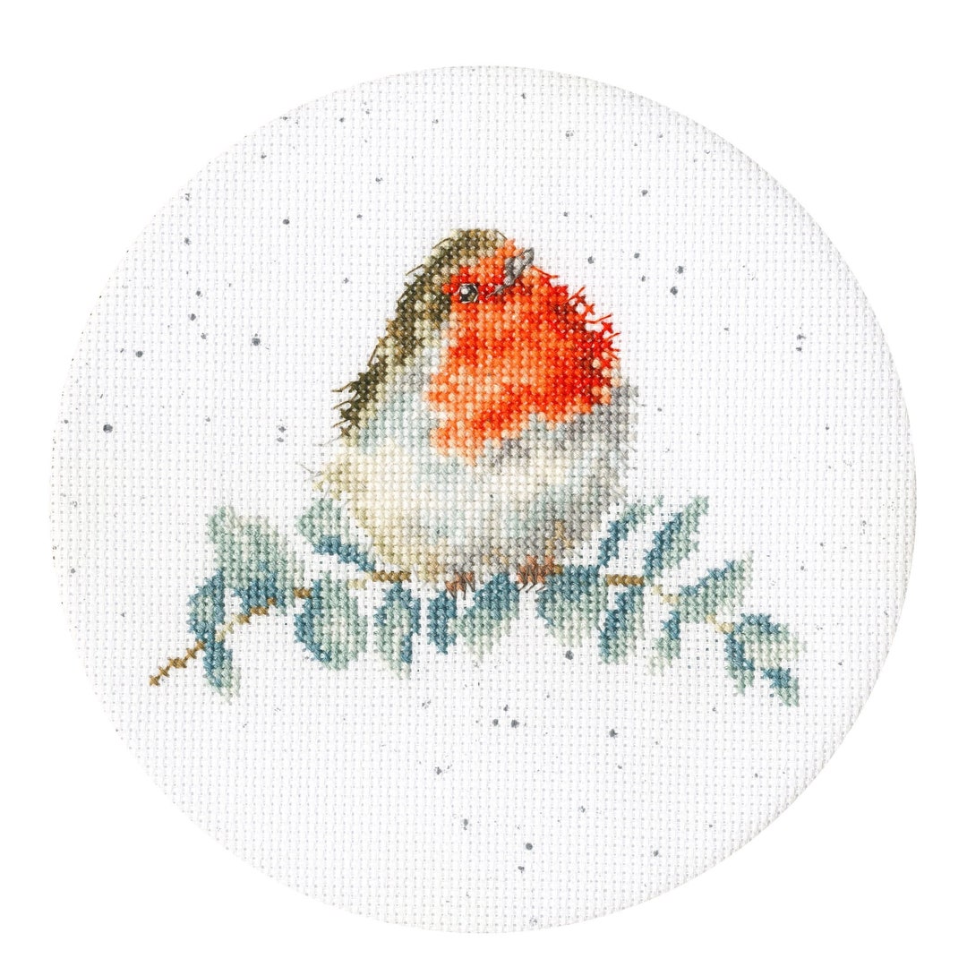 Bothy Threads XHD121P Eucalyptus - Robin Counted Cross Stitch Kit by ...