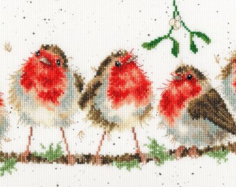 Bothy Threads Christmas Donkey With Robins by Hannah Dale Wrendale ...