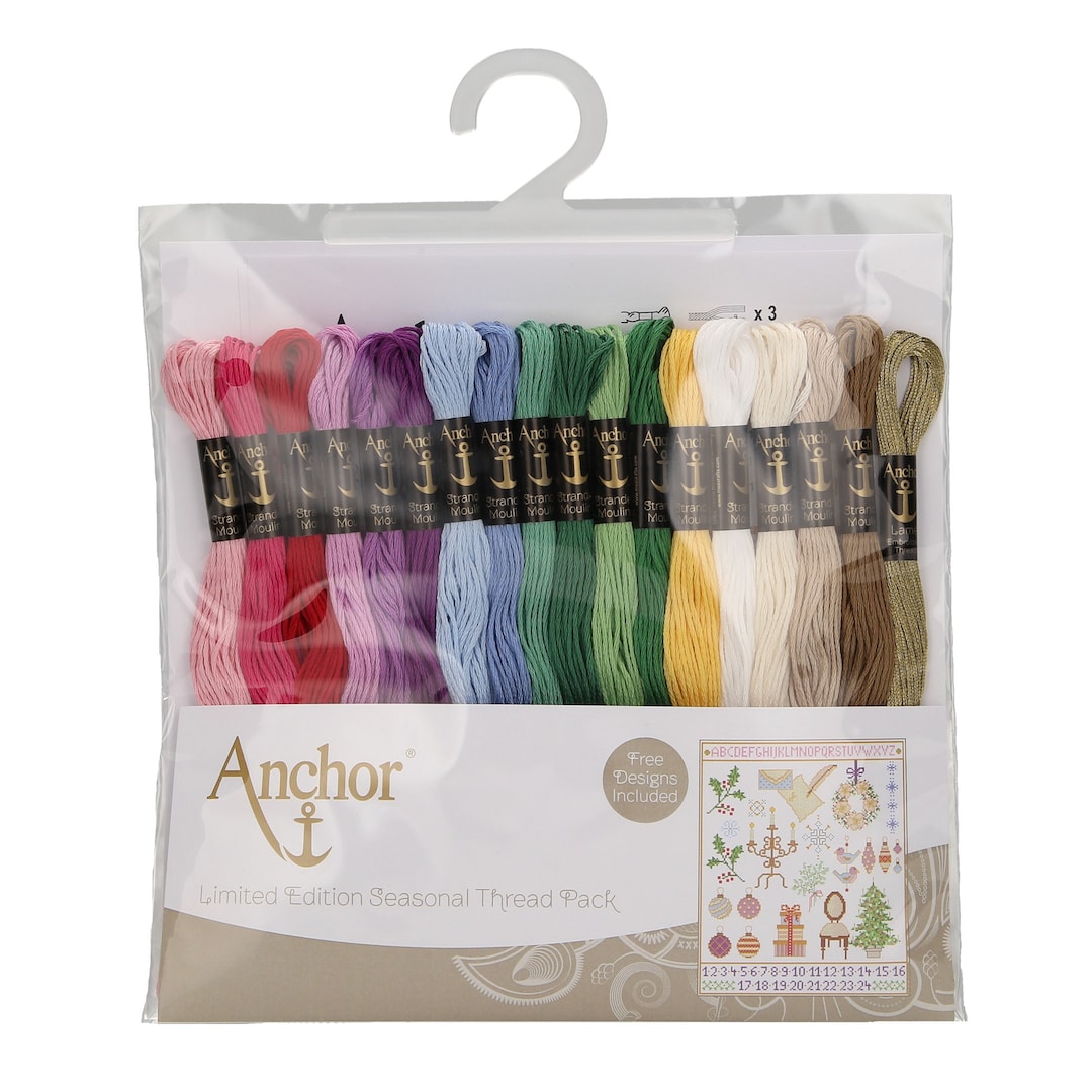 Anchor Limited Edition Bright - Seasonal Thread Pack Includes Free ...