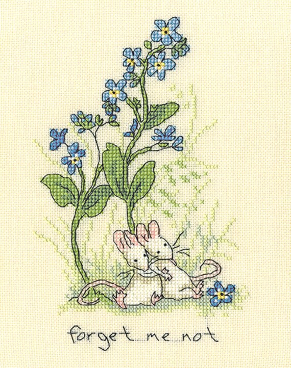 Bothy Threads XAJ12 Forget Me Not Mice Counted Cross Stitch - Etsy