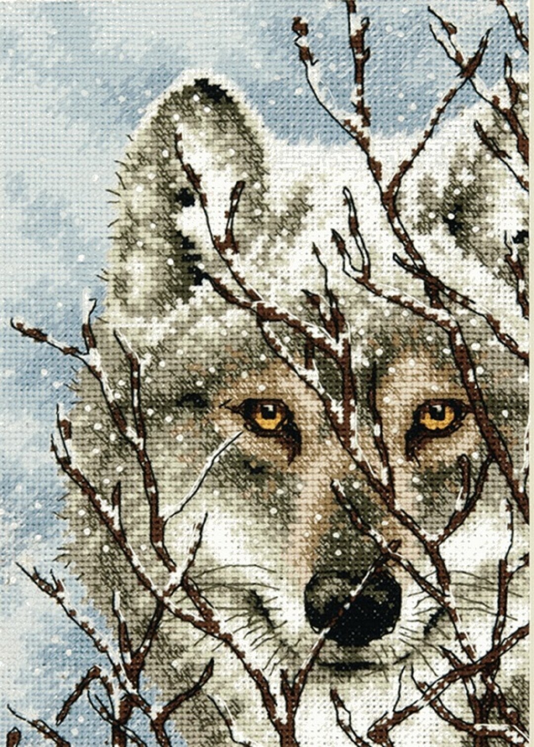 Dimensions Wolf Cross Stitch Kit - Gold Collection Petites. Design by ...