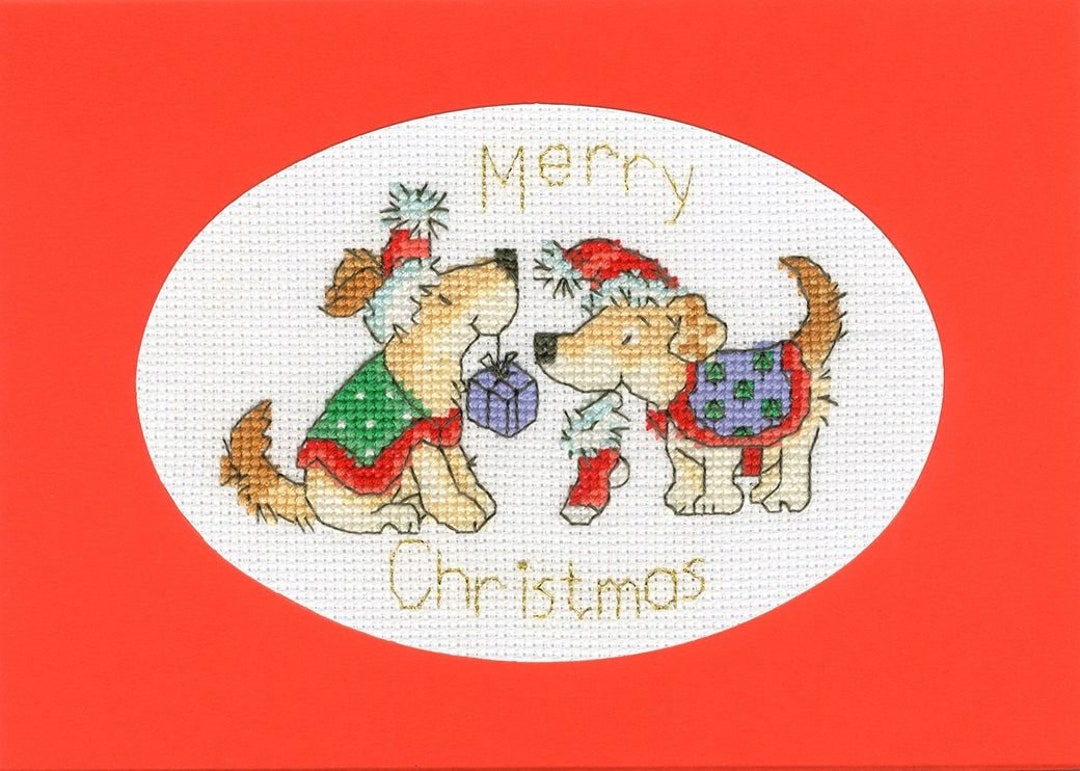 Bothy Threads XMAS66 Christmas Treats - Dogs Counted Cross Stitch Kit ...