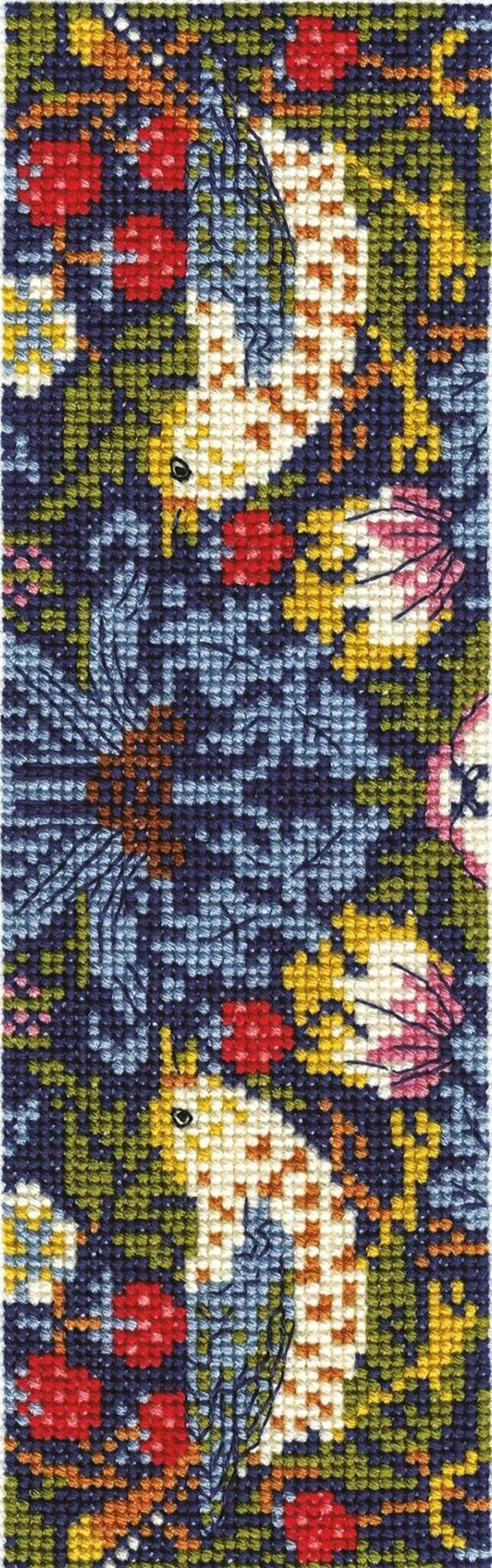 DMC V & A Counted Cross Stitch Bookmark Kit Strawberry Thief - Etsy UK