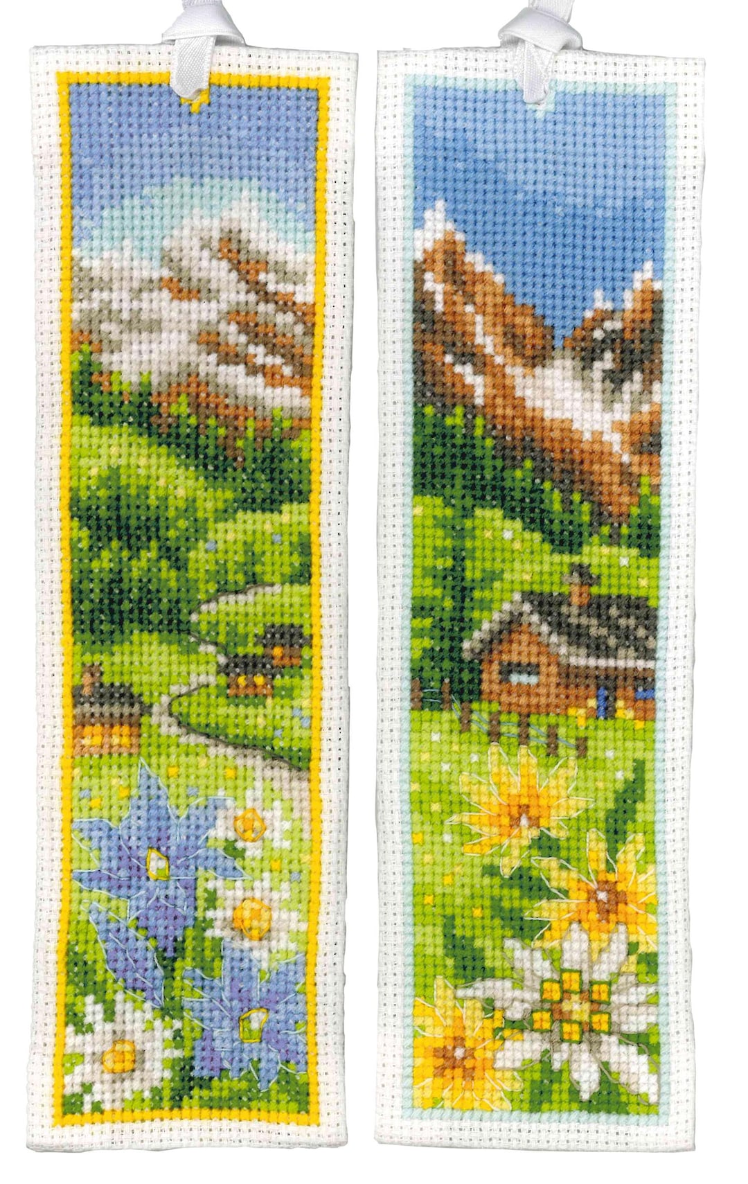Vervaco Alpine Meadow Counted Cross Stitch Bookmarks Kit - Set of 2 ...