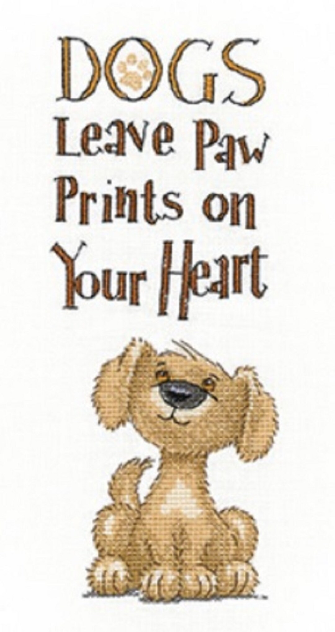 Heritage Crafts - Paw Prints - Dog Cross Stitch Kit Designed by Peter ...