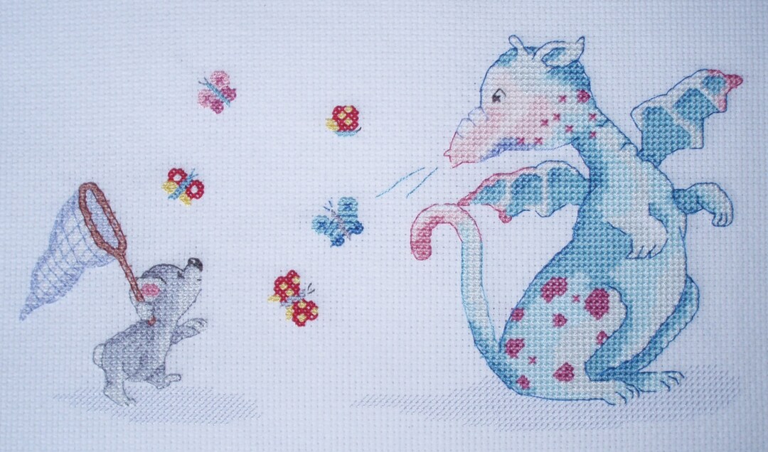 KL126 Catching Butterflies Dillon and Ko Counted Cross Stitch Kit - Etsy