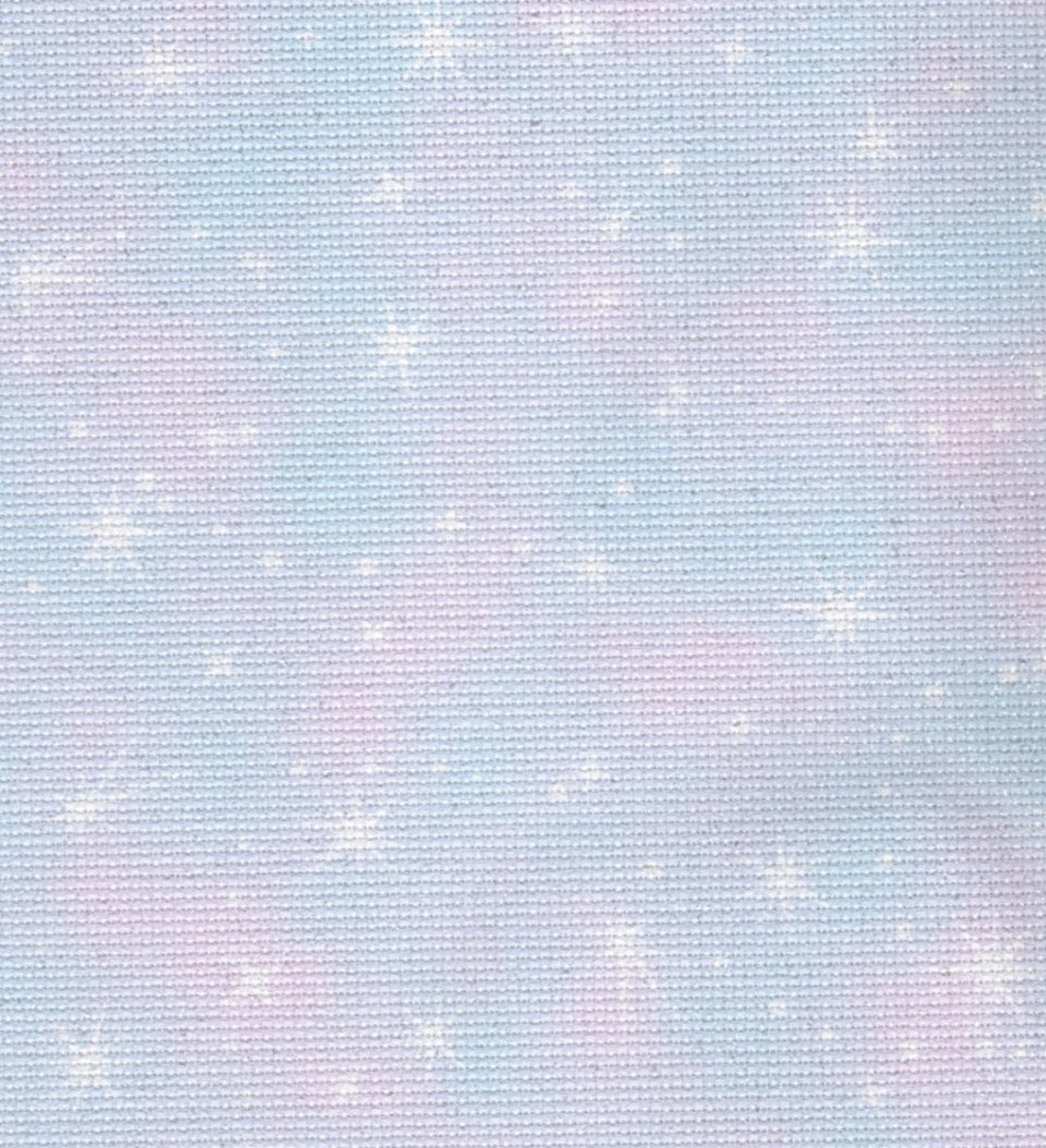 Fabric Flair - Fairy Dust - Cloud Blue/pink With Sparkles 14 Count Aida ...
