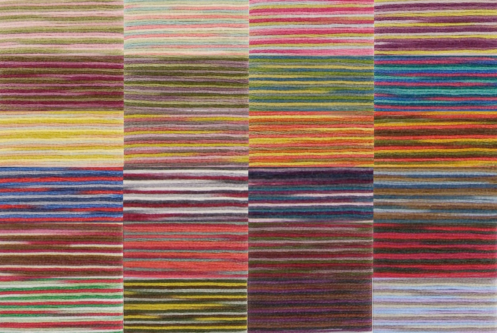 DMC Coloris Thread Full Set of 24 Colours 4 Shades in One Skein. - Etsy