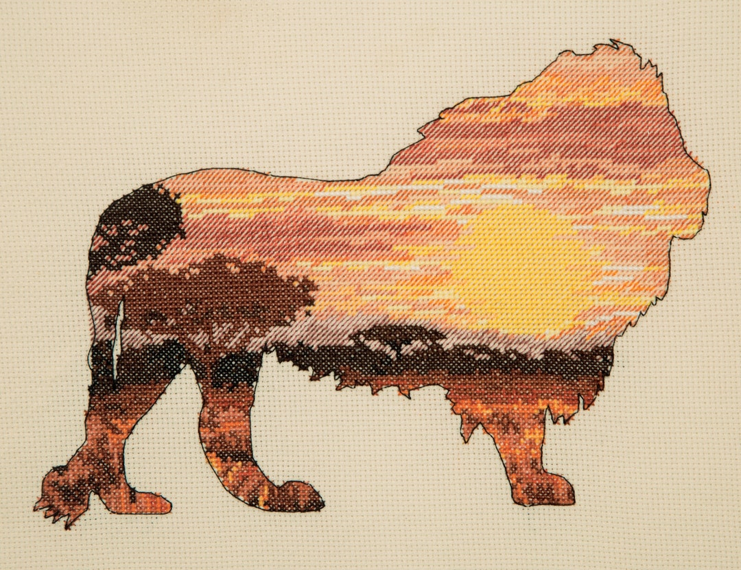 Anchor Lion Silhouette Counted Cross Stitch Kit - From the Maia ...