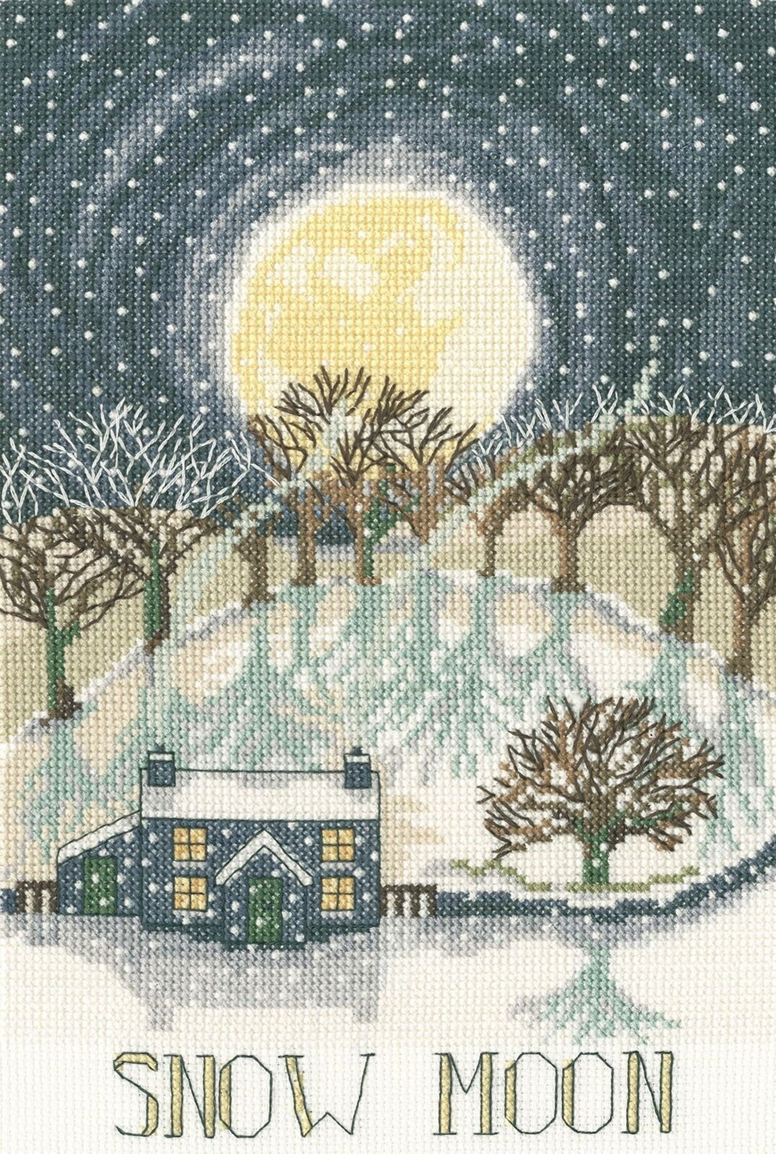 Bothy Threads XDD4 Snow Moon Counted Cross Stitch Kit by Lizzie Spikes - Etsy