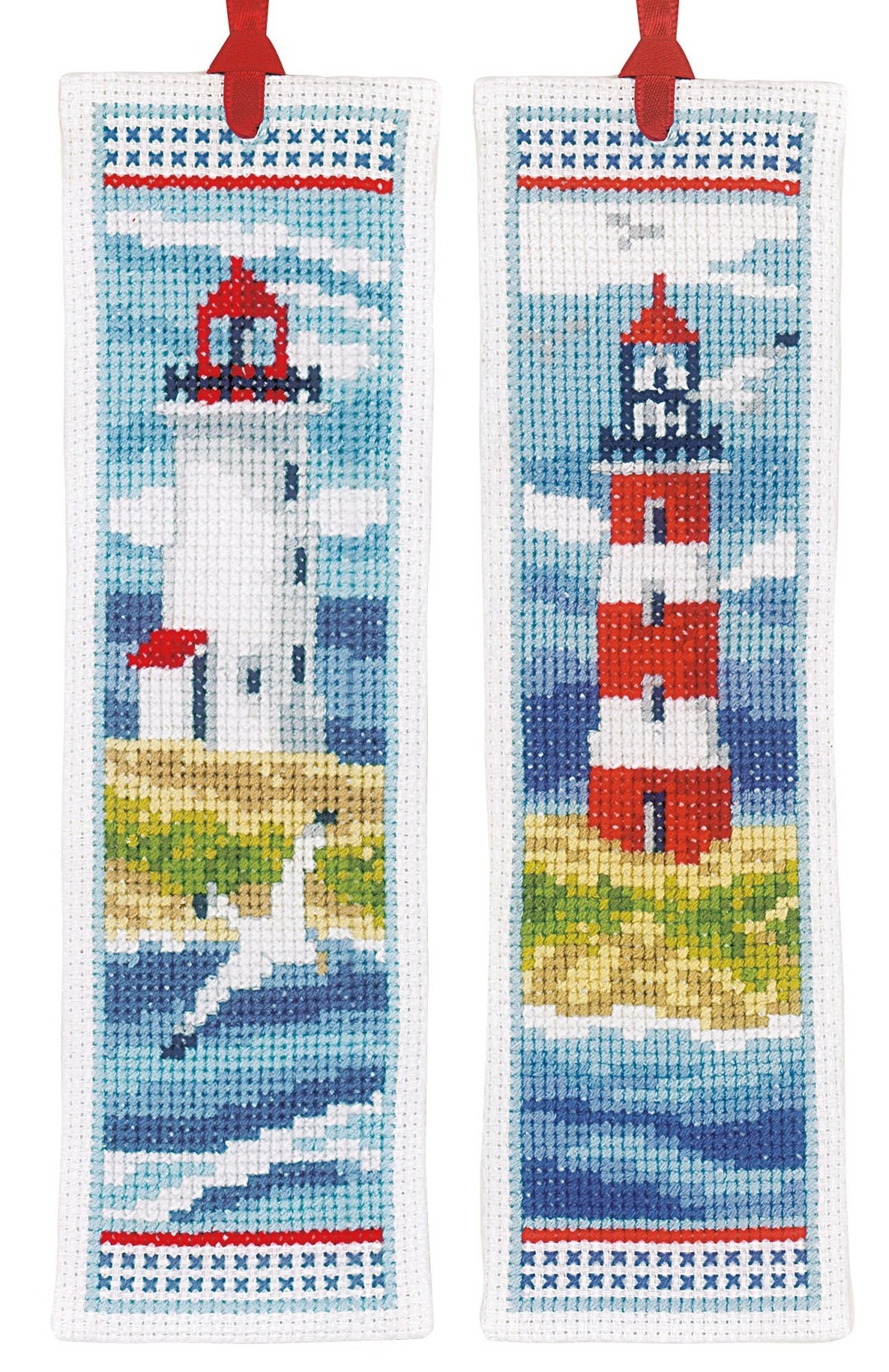 Vervaco Lighthouses Counted Cross Stitch Bookmarks Kit Set of 2 Designs ...