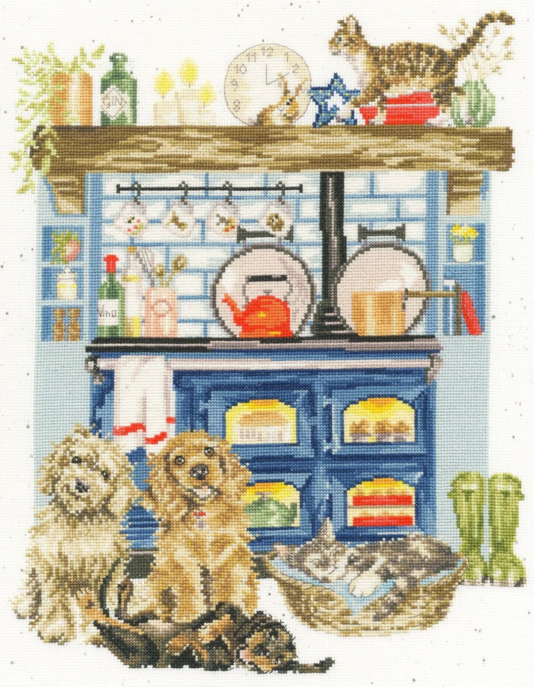Bothy Threads XHD127 Wrendale Designs Country Kitchen - Dogs and Cats ...