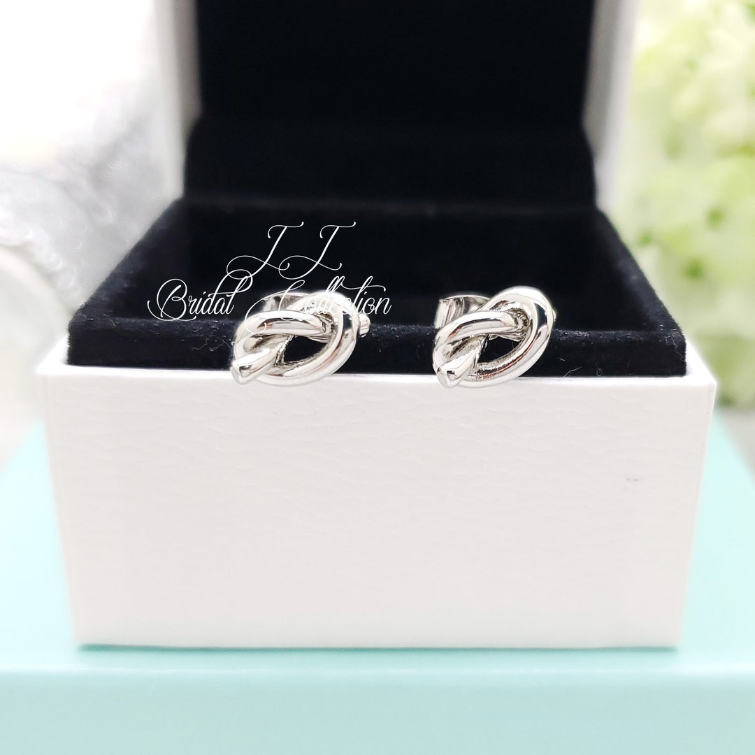 Tie the Knot Forever Earrings, Bridesmaid, Mother of the Bride, Wedding Jewelry Gift ...