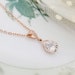 ROSE GOLD Teardrop Design With Round Shape Crystal and Ear - Etsy