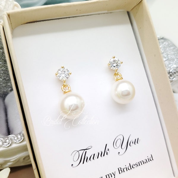 Simple Pearl Set - Etsy