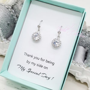 Silver Elegant Round Simple Cubic Zirconia Dangle Point - Etsy