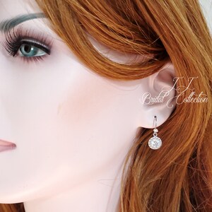 Silver Elegant Round Simple Cubic Zirconia Dangle Point - Etsy