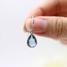 Montana Blue Water Drop Crystal Bridesmaid Earrings With Message Gift ...