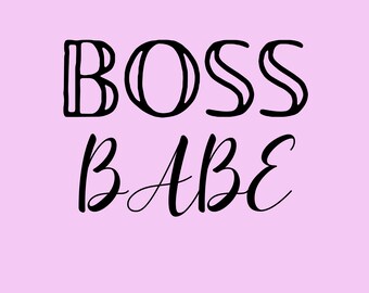 Boss Babe Wall Art Rose Gold Boss Babe Gifts Entrepreneur - Etsy